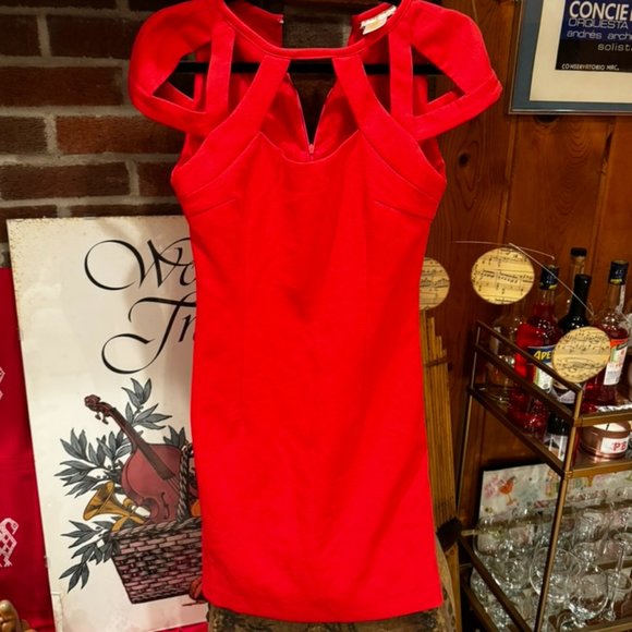 Copper Penny | Dresses | Coral Red Copper Penny Midi Dress | Poshmark